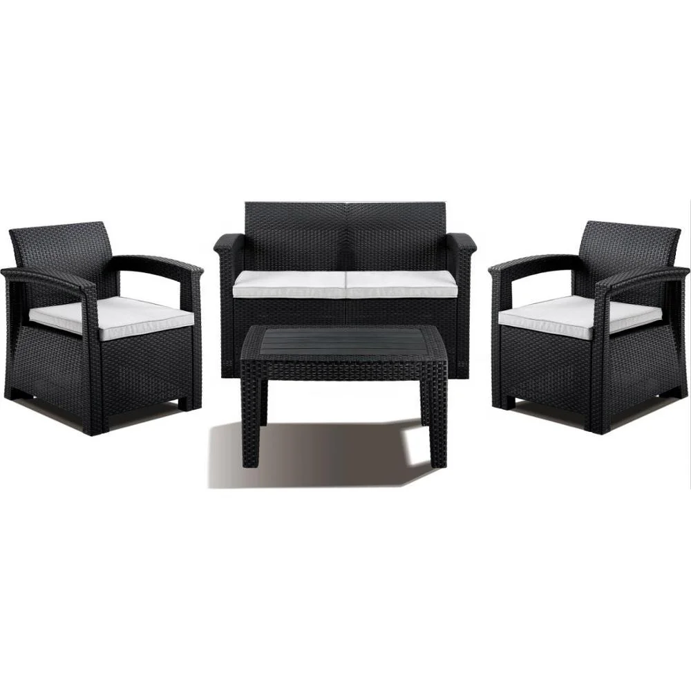 Yoho Modern Outdoor Plastic Rattan Sofa Set Pe Wicker Furniture For ...