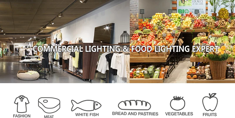 Supermarket Fresh Food Pink Meat Lighting Cob Led Track Light With 30w ...