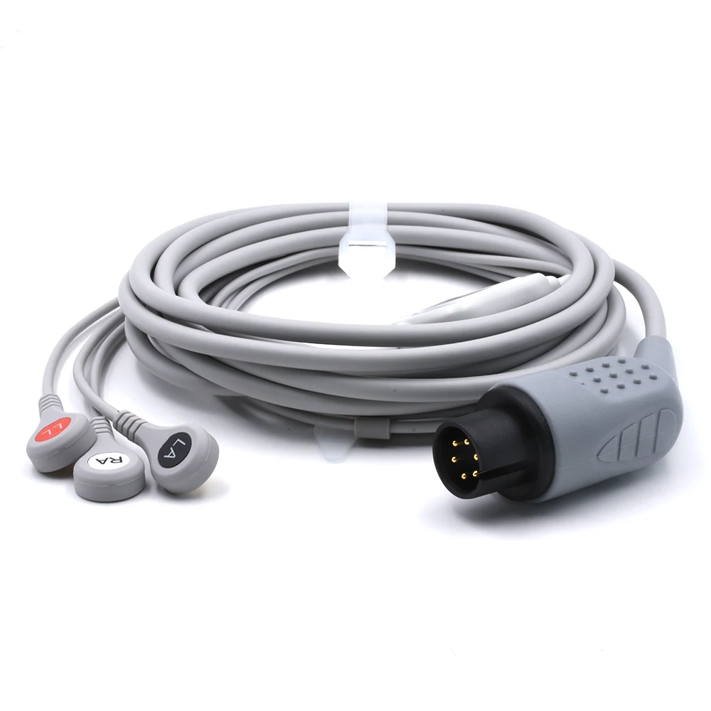Comen STAR 8000E/H 3lead ECG Cable Leadwires - Disinfecting Type: OZONE