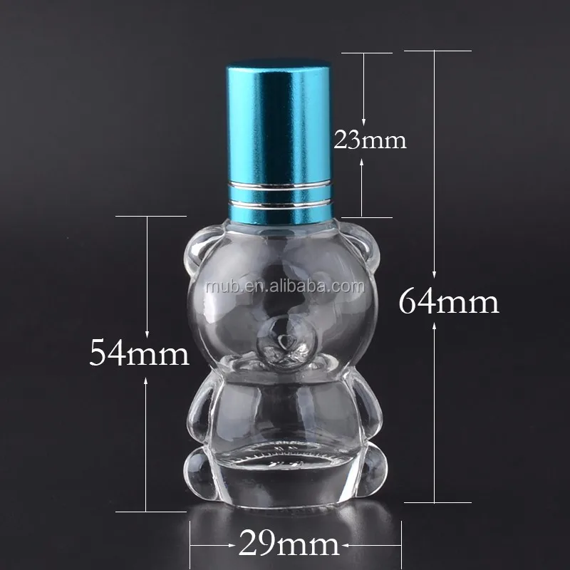 Mub 8ml Bear Shape Steel Ball Roll-on Refillable Perfume Bottle Cute ...