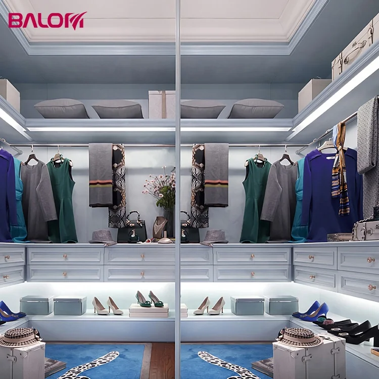 Modern Design Walk-In Closet Custom Bedroom Furniture Sliding Solid ...