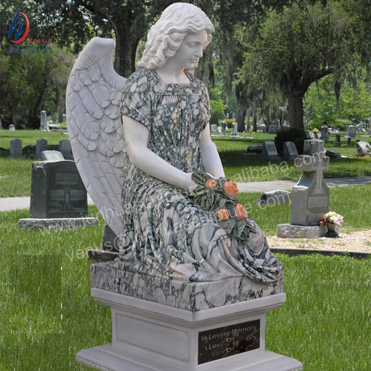 Piedra de mármol blanco lápida de Ángel llorón| Alibaba.com