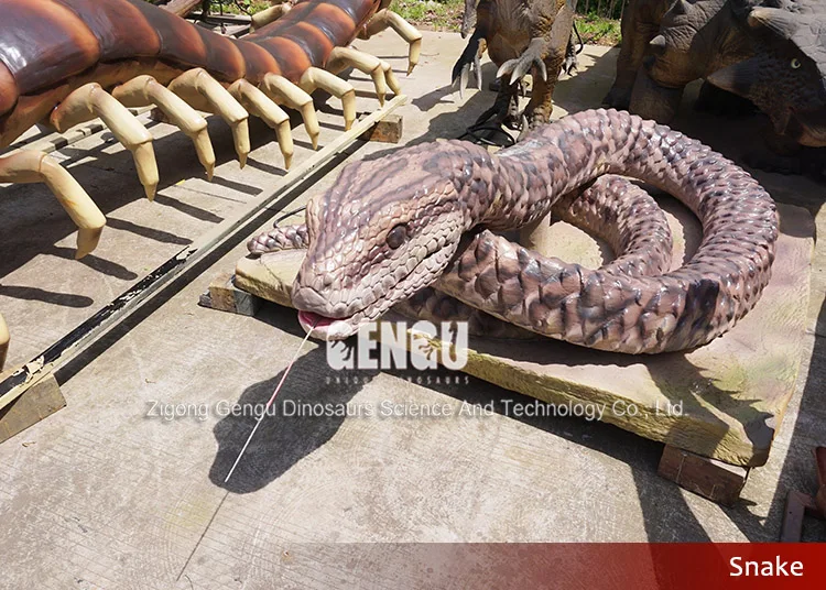 Realistic Animatronic Snake Statue - Perfect for Playgrounds