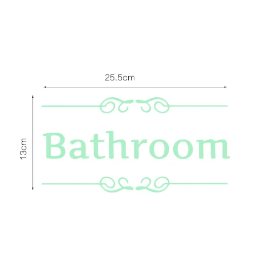 Luminous Washroom Door Sign Toilet Sticker Decal Bathroom Glow In The ...