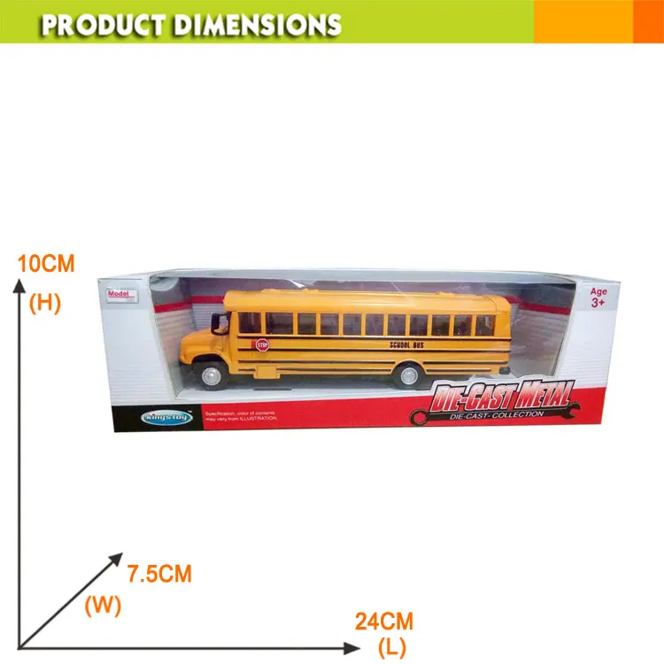 Open The Door Pull Back Metal Diecast Toy School Yellow Bus Toys With ...