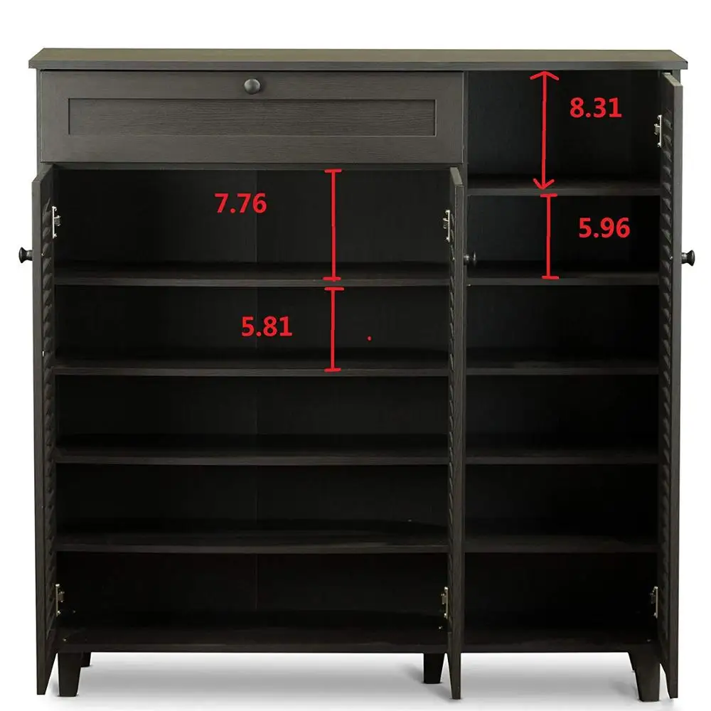 Modern Wooden Display Cabinet Black Wood Shoe Rack| Alibaba.com