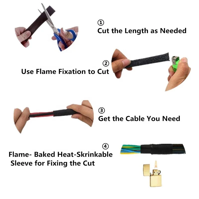 Heat Resistant Expandable Wire Protection Braid Sleeving
