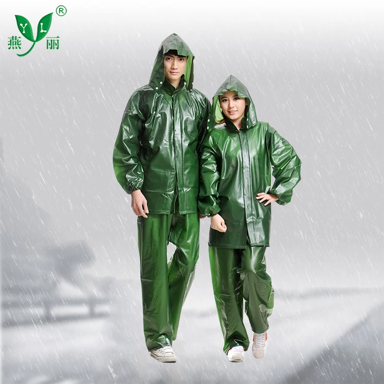 High Quality PVC Plastic Fishing Men Rainwear Suit