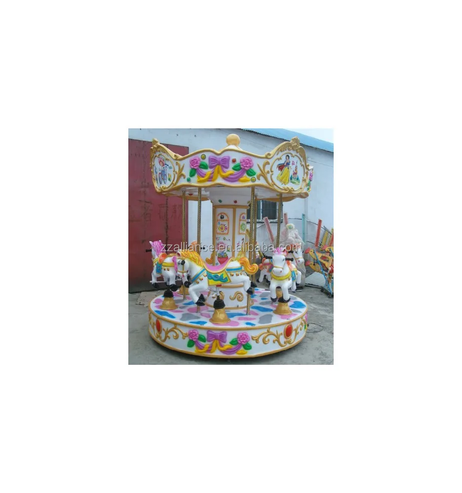 mini carrousel for 6 kids mechanical ride 6 seats carousel merry go ...