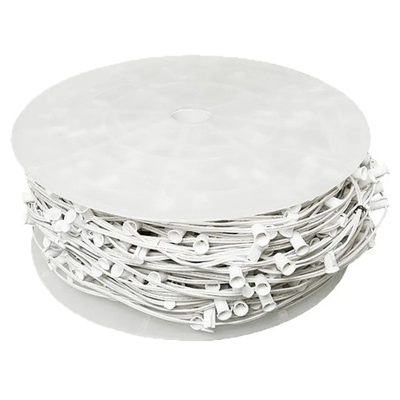 Outdoor 1000ft 12inch 1000 Sockets C9 E17 Patio Spool String Lights ...