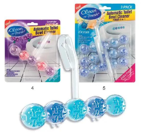 Cleans and Freshens Toilet Bowl 4-in-1 Rim Hanger Cleaner