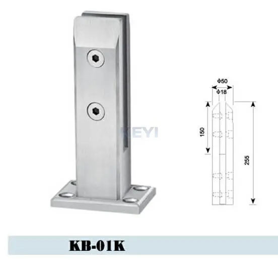 KEYI Square Glass Clamp - Durable Stainless Steel Solutions