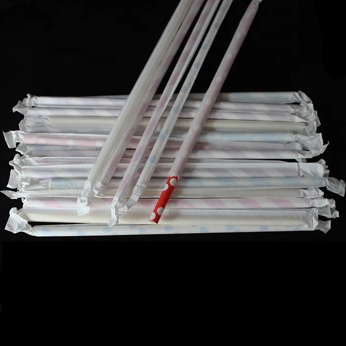 Paper Packing Straw Disposable Biodegradable Paper Straw Individually ...