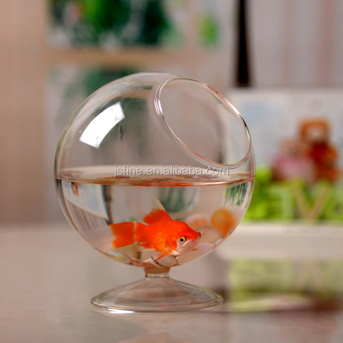 Handblown Round Glass Globe Fish Bowl / Glass Sphere Vase Decoration ...