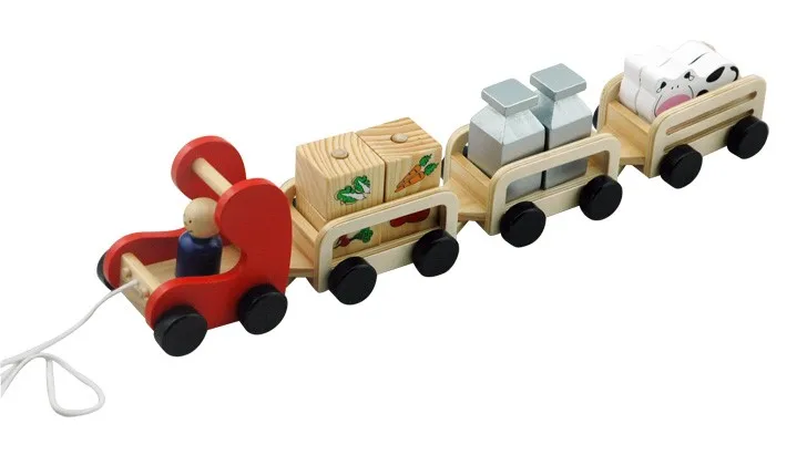Classic Wooden Farm Trailer Train Set - Buy Wooden Farm Trailer,Wooden ...