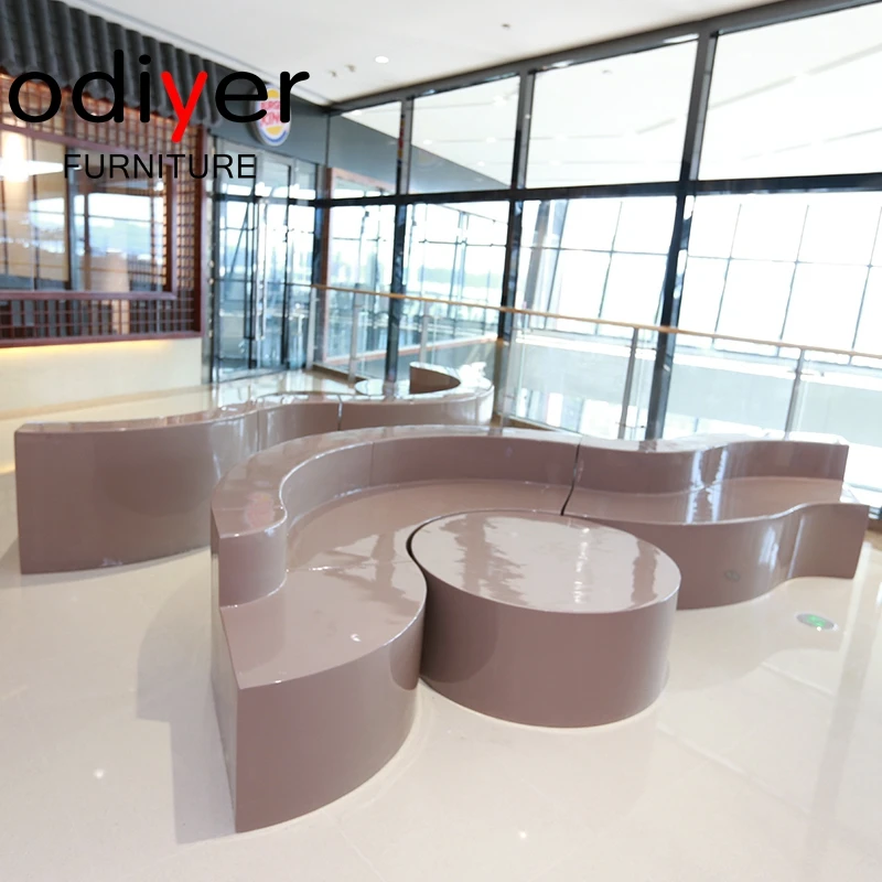 Frp/fiberglass Shopping Mall Modern Furniture Design Seat Waiting Bench ...