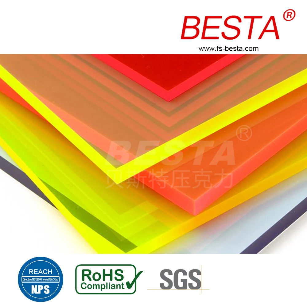 Fluorescent Neon Acrylic Sheets for LED Signs & Displays