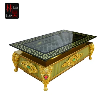 Stainless Steel Frame Tempered Glass Top Ktv Cocktail Table Gold - Buy ...