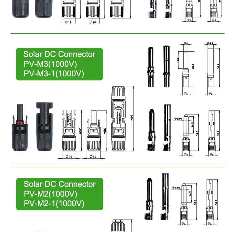 15a 20a Photovoltaic Solar Connector Diode Dc Crimp Terminal Copper ...