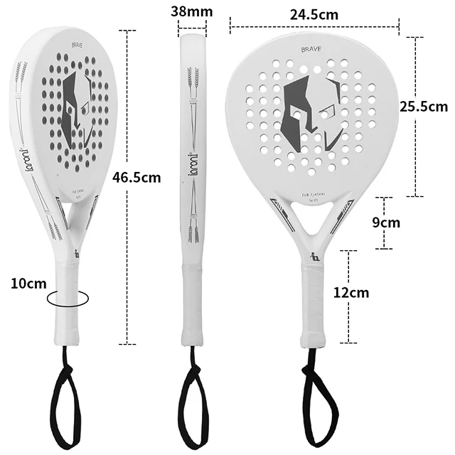 IANONI Padel Raquet Carbon Fiber Beach Tennis Paddle Racket Soft Eva