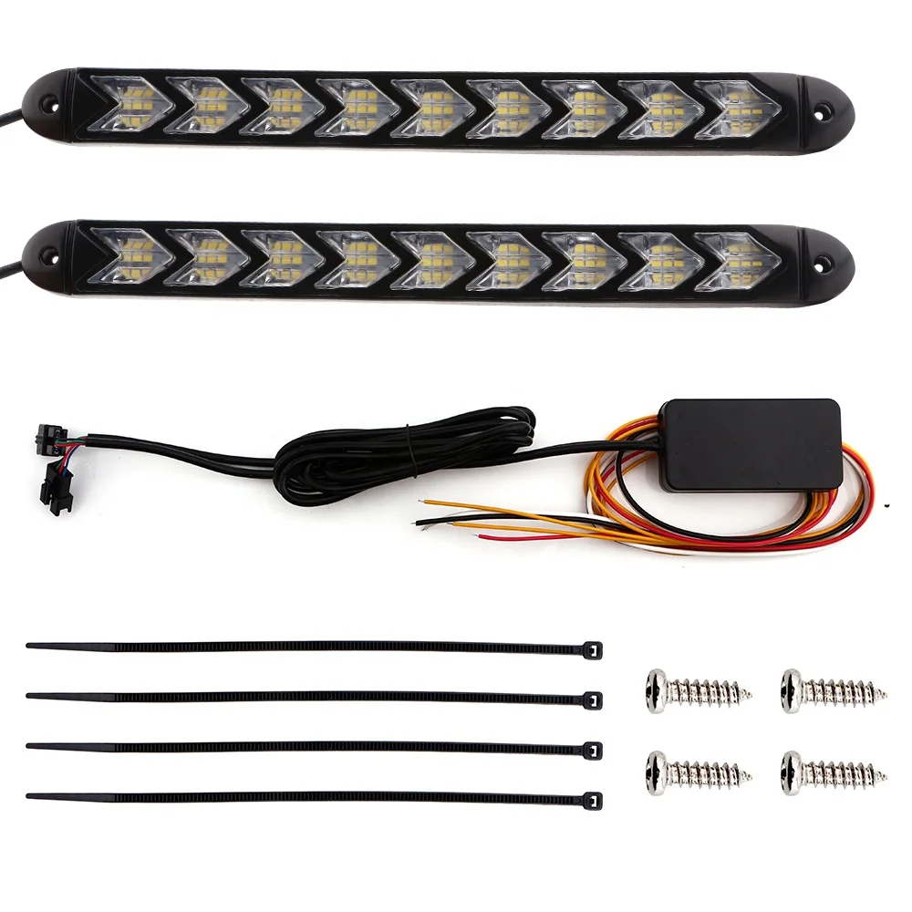 Ip67 Universal 12v Led Drl Sequential Waterproof Daytime Running Light ...