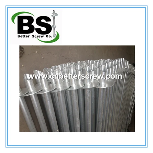Hot Dip Galvanized Ground Round Shaft Helical Piles For Fences - Buy ...