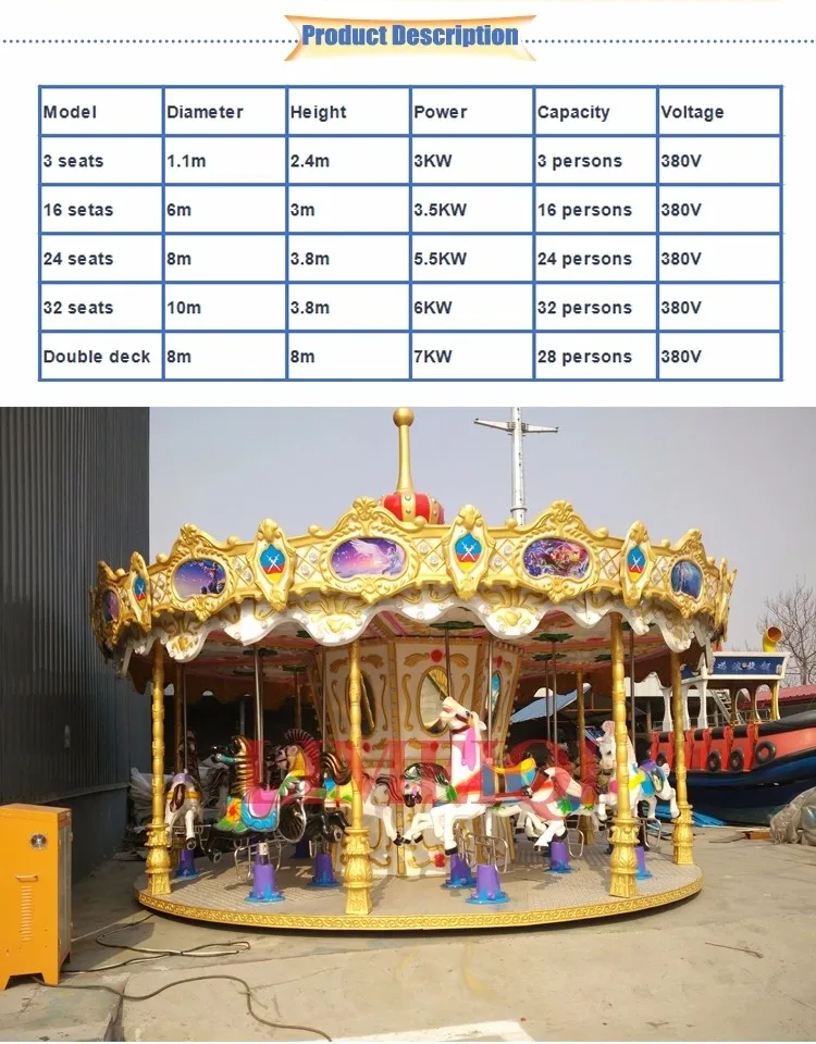 Miniature Carousels - Colorful Kids' Fun Rides for Sale
