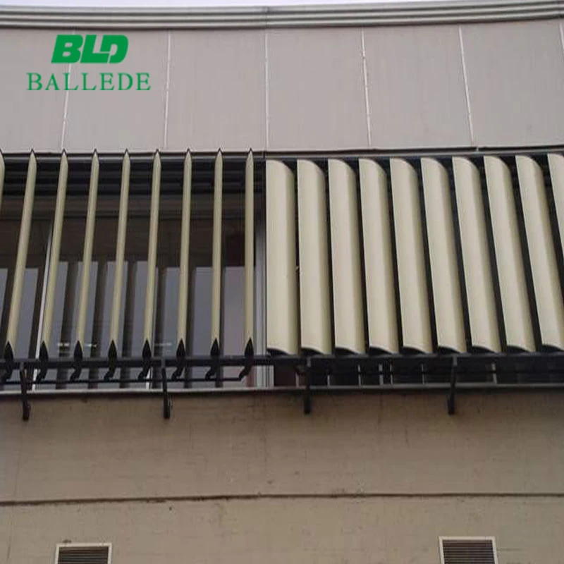 Horizontal airfoil blade sun shade louvre for glass curtain wall ...