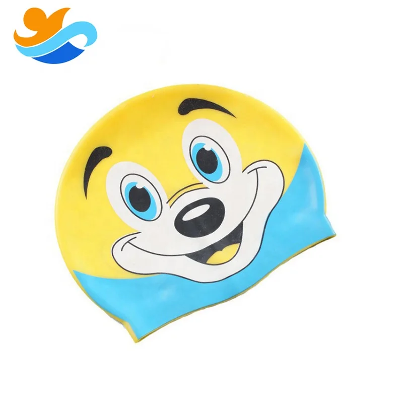 Funny Cartoon Swimming Hat For Kids Thermal Print High Quality Swimming ...