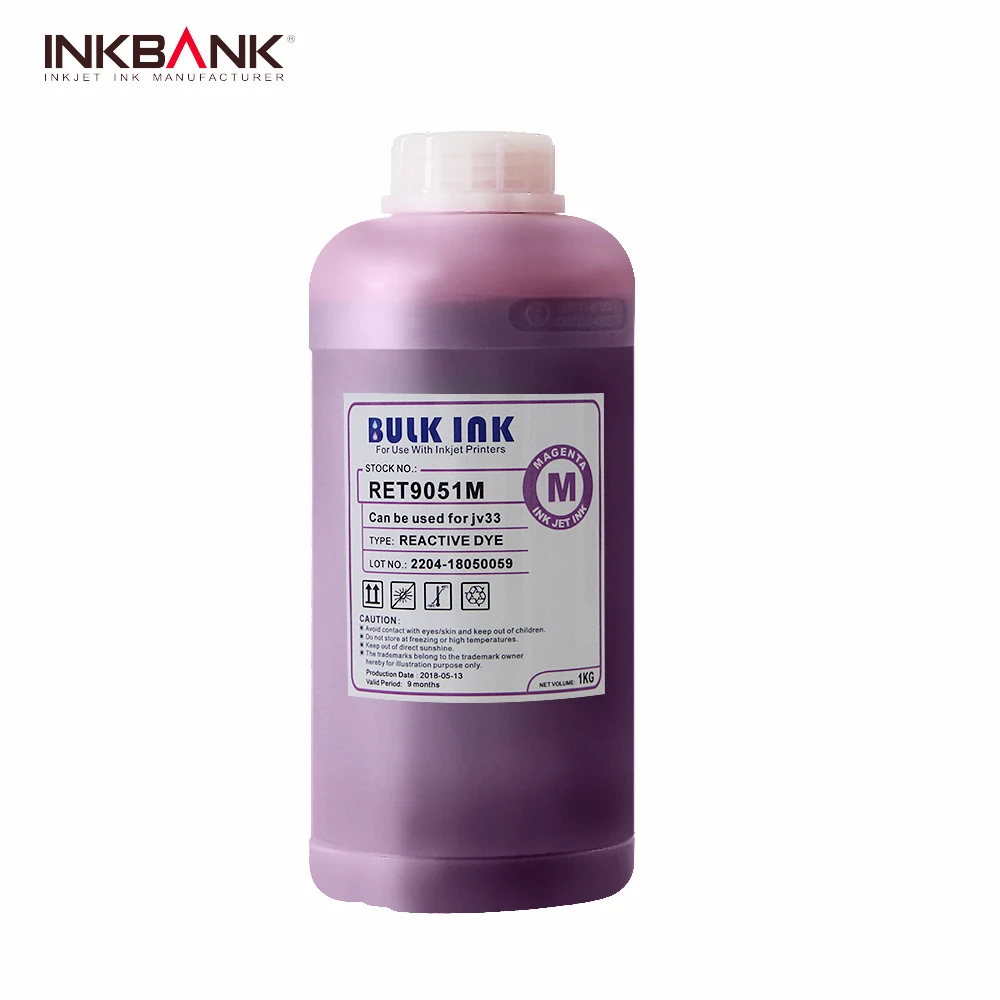 Inkbank 11 Colors Of Reactive Dye Ink Work On Epson Seiko Kyocera Ricoh ...