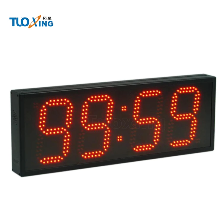 6 Inch 4 Digit Outdoor LED Digital Clock - Tuoxing Brand