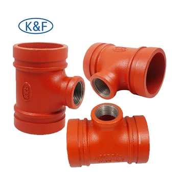 Fire Fighting Ductile Iron Grooved Tee Pipe Fitting Astm A536 Tee ...