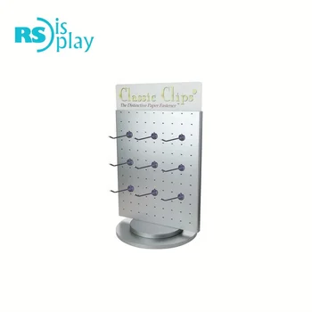 Countertop Rotating Metal Pegboard Display With Hooks - Buy Rotating ...