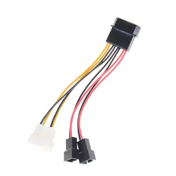 12v/5v Dc Untuk Cpu Casing Pc Kipas 4-pin Molex Ke Kipas 3-pin Konektor ...