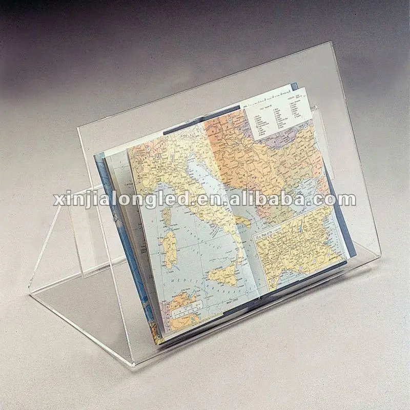 Acrylic Open Book Display Stand Map Holder Brochure Holder - Buy ...