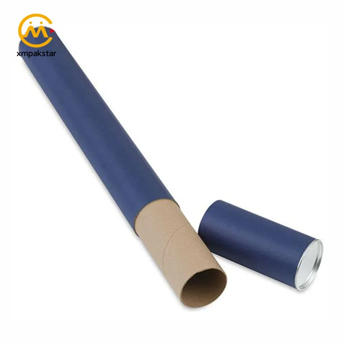 Custom Logo Printed Black Paper Tube - Gift & Craft Packaging