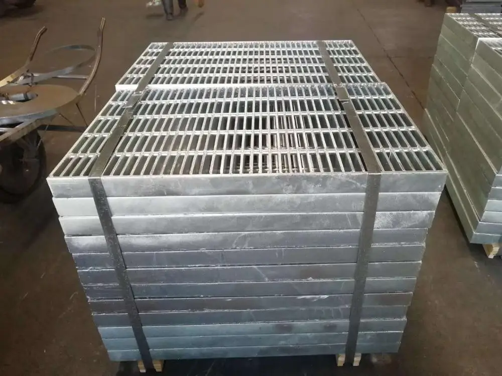 Industrial platform walkway galvanized heavy-duty steel grating