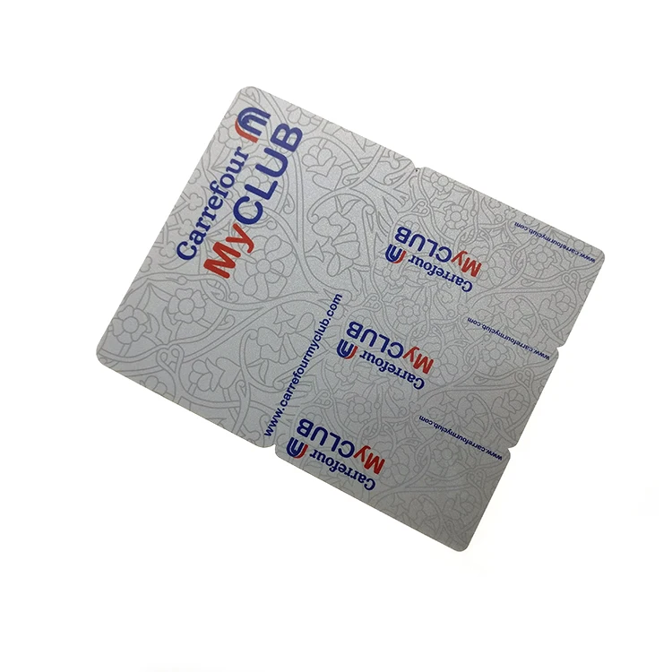 Customized Printing QR Code PVC Key Card Combo Snap off Card Membership ...