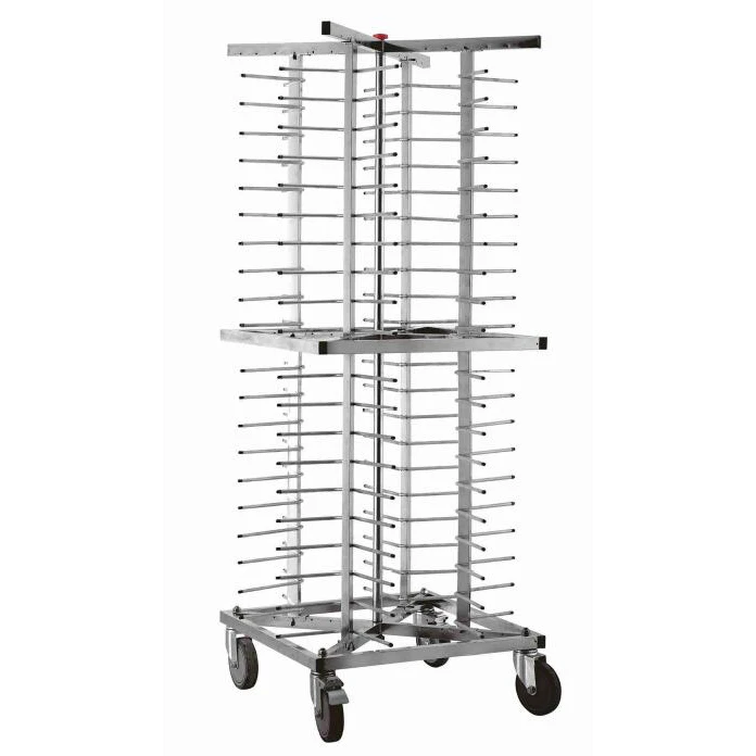 Stainless Steel Restaurant Plate Rack Trolleys with Silver Shelf