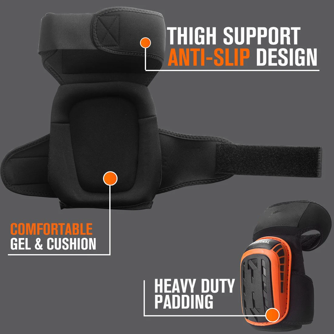 Professional Roofing Knee Pads - Heavy Duty Protection