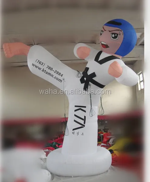 Customized Inflatable Cartoon Taekwondo Boy for Advertising