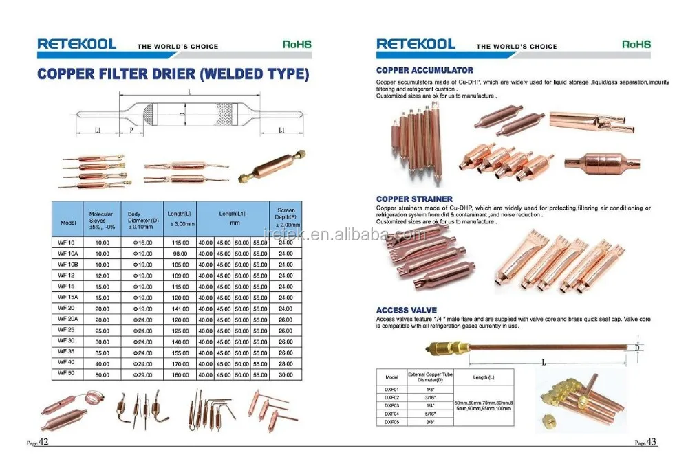 Freezer Copper Accumulator for Refrigerator Parts - RETEK