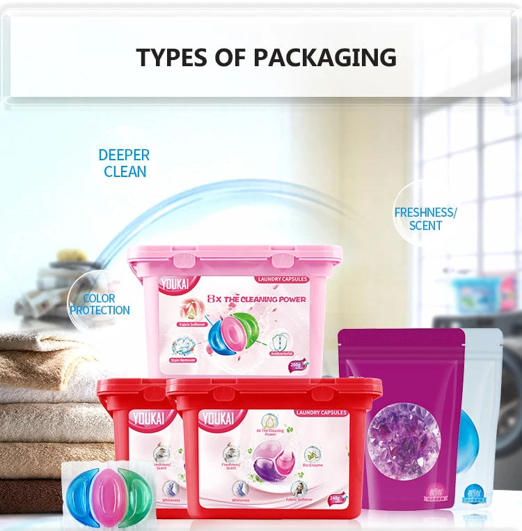 Eco Friendly Water Soluble Pods Cleaning Products Clothes Laundry ...