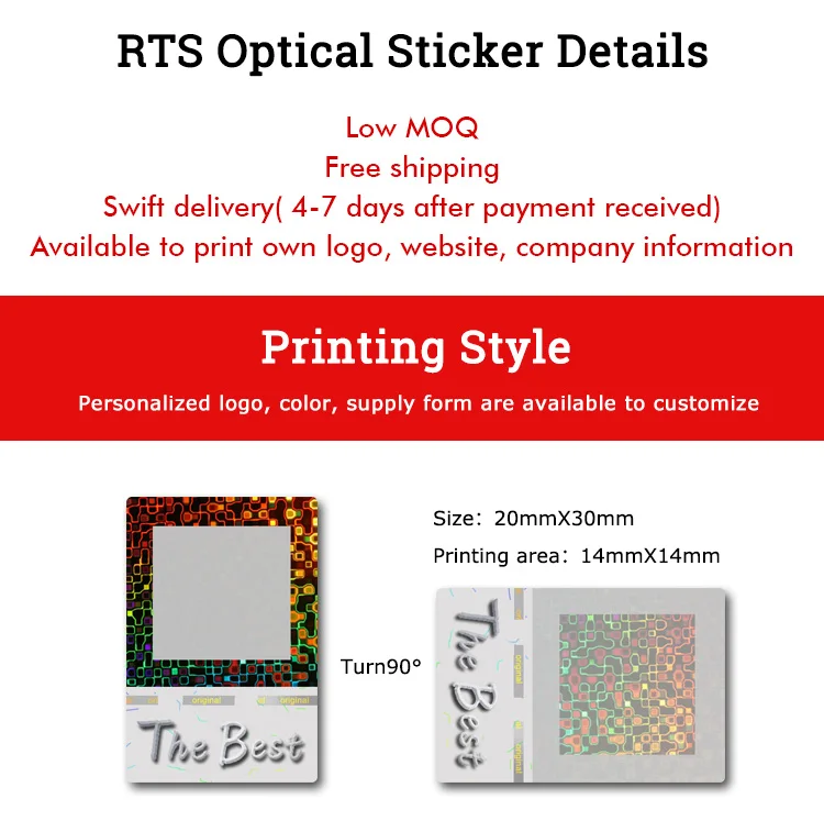 3d Dynamic Laser Holographic Anti-counterfeiting Label With Unique Qr ...