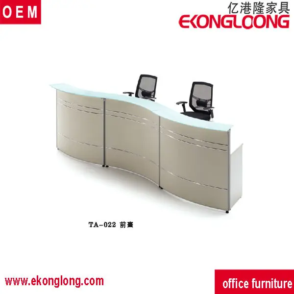 Arc-shaped Reception Counter/office Reception Desk - Buy Arc-shaped ...