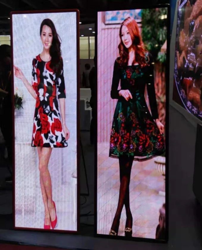 Indoor Poster LED Display Stand Mirror LED Screen Advertising
