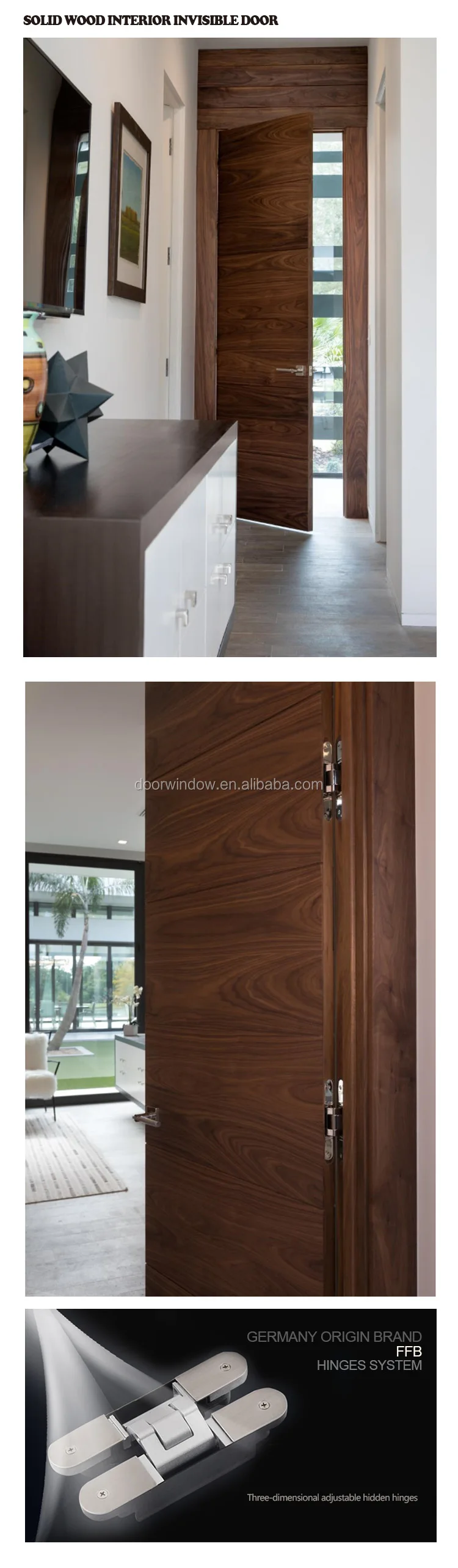 Frameless Secret Doors Wood Veneer Invisible Flush Wooden Concealed ...