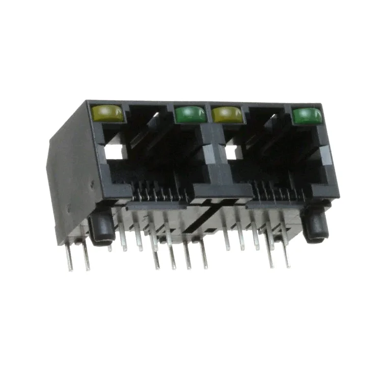 With LED Ethernet Unshielded 8P8C Modular Jack Right Angle Network 1X2 ...