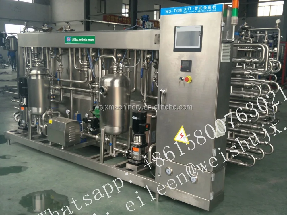 Htst Tube Milk Pasteurization Machine For Small Dairy Production Line ...