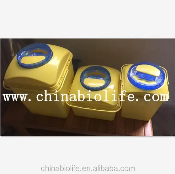 Square 10l Medical Sharps Disposal Container /sharp Collection Bin ...